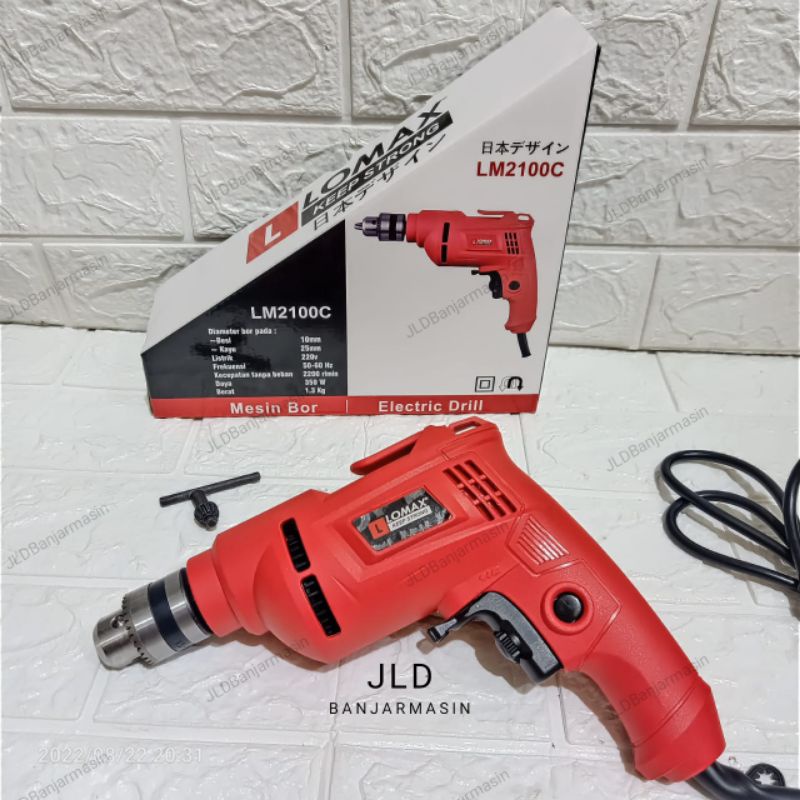 Jual Bor listrik Lomax 10mm Bolak Balik Variabel speed - bor dengan ...