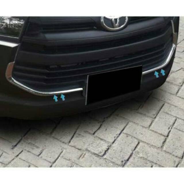 Jual LIS GRILL BAWAH ALL NEW INNOVA REBORN CHROME FRONT LOWER BUMPER ...