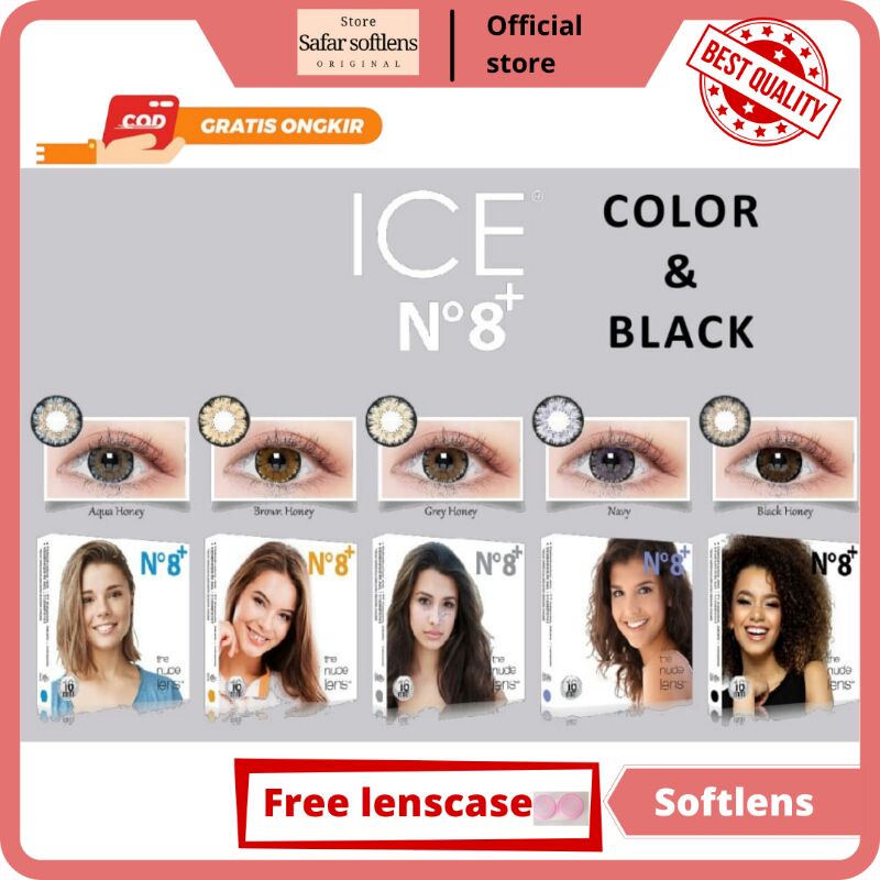 Jual SOFTLENS ICE N8 PLUS N8+ 16MM Big Eyes NORMAL | Shopee Indonesia
