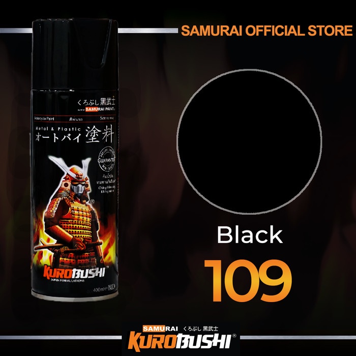 Jual Samurai Paint Black 109 Hitam Solid #109 | Shopee Indonesia