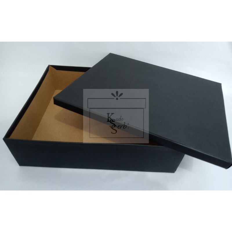 Jual GROSIR Hardbox 30x25x8 cm cover luar hitam | kotak kado | hampers ...