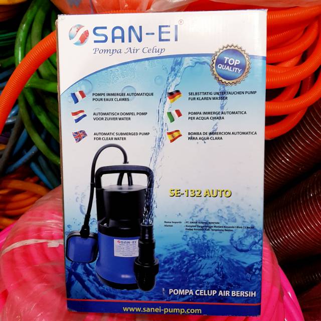 Jual Pompa air celup San-Ei SE 132 / 135 auto otomatis / submersible pump kolam san ei sanei ...
