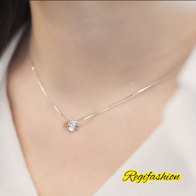 Jual Kalung Liontin Perak Silver 925 Lapis Emas Putih Anti Karat ...