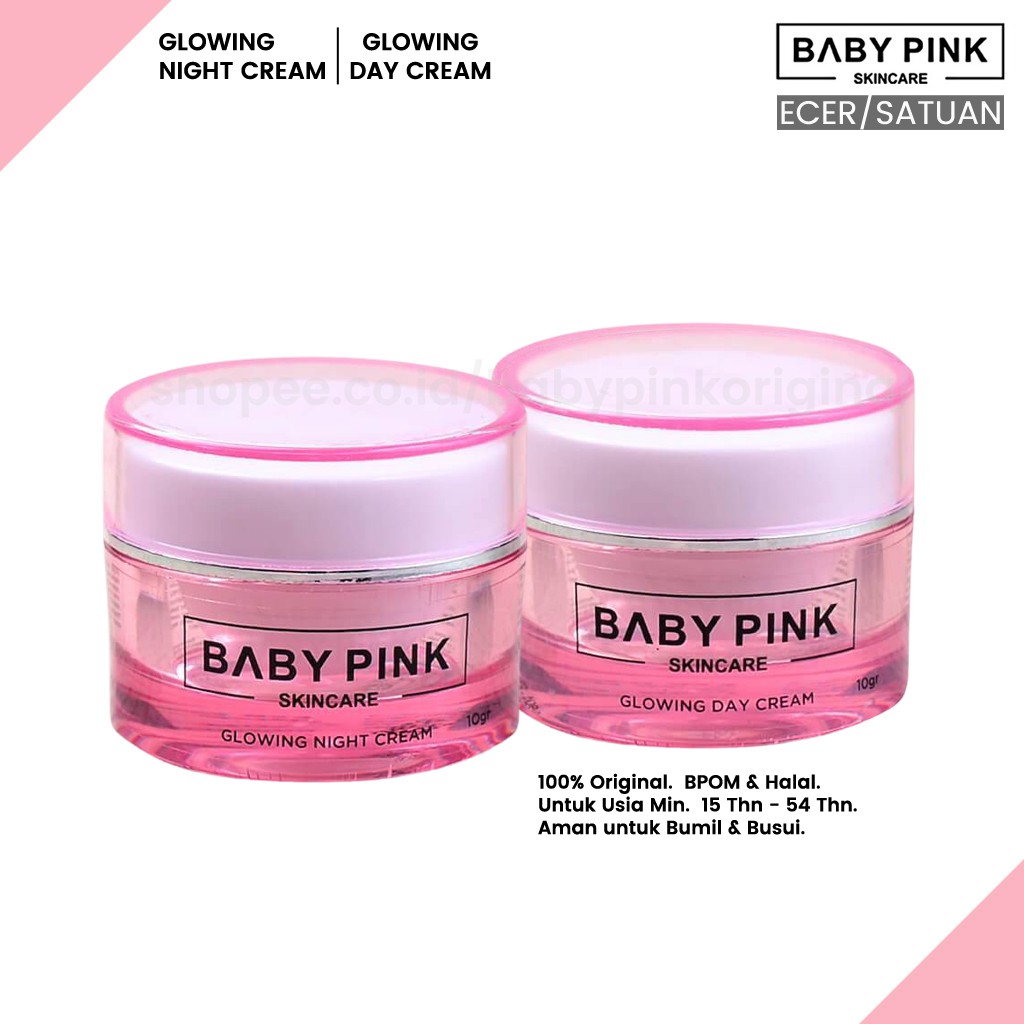 Jual Baby Pink Skincare Glowing Night Cream & Glowing Day Cream ...