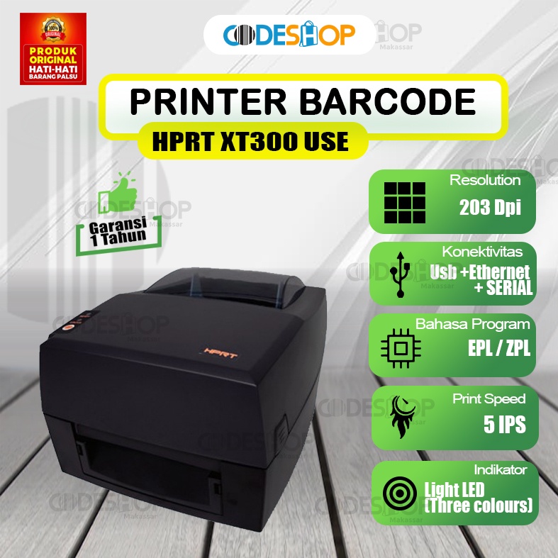 Jual PRINTER CETAK RESI LABEL HPRT XT300 / XT 300 CETAK DARI BANYAK ...