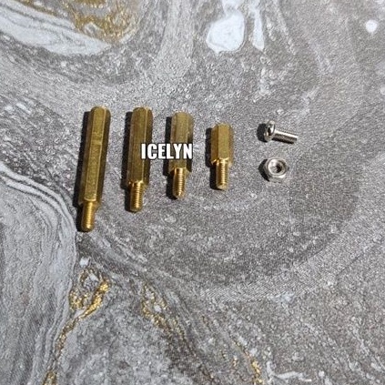 Jual Spicer Kaki PCB 0.5cm 1cm 1.5cm 2cm 2.5cm 3cm Spacer Gold | Shopee Indonesia