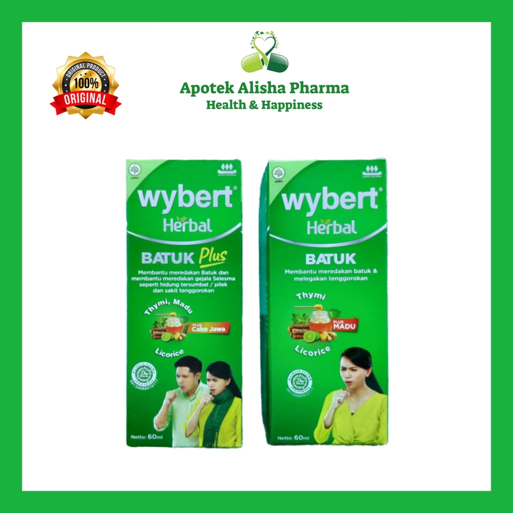 Jual Wybert Herbal Batuk Plus Sirup 60/100ml - Wibert Plus Syrup Obat ...