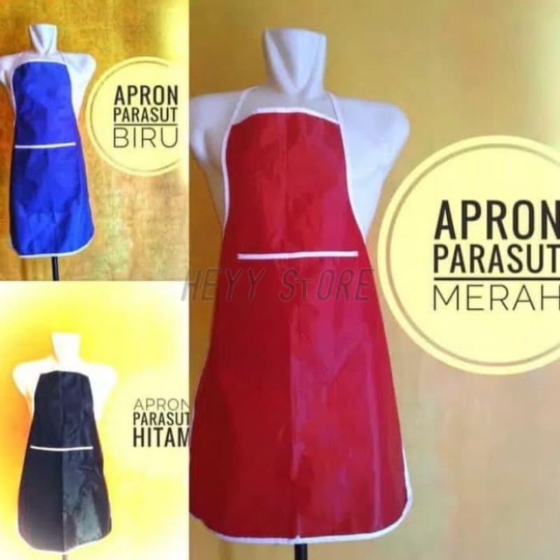 Jual CELEMEK DAPUR / APRON KAIN MOTIF POLOS BANYAK WARNA | Shopee Indonesia
