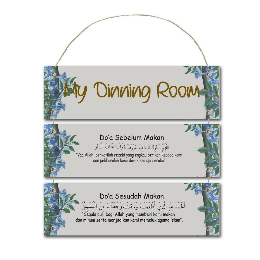 Jual hiasan gantung wall decor papan doa doa sebelum makan bisa ganti ...