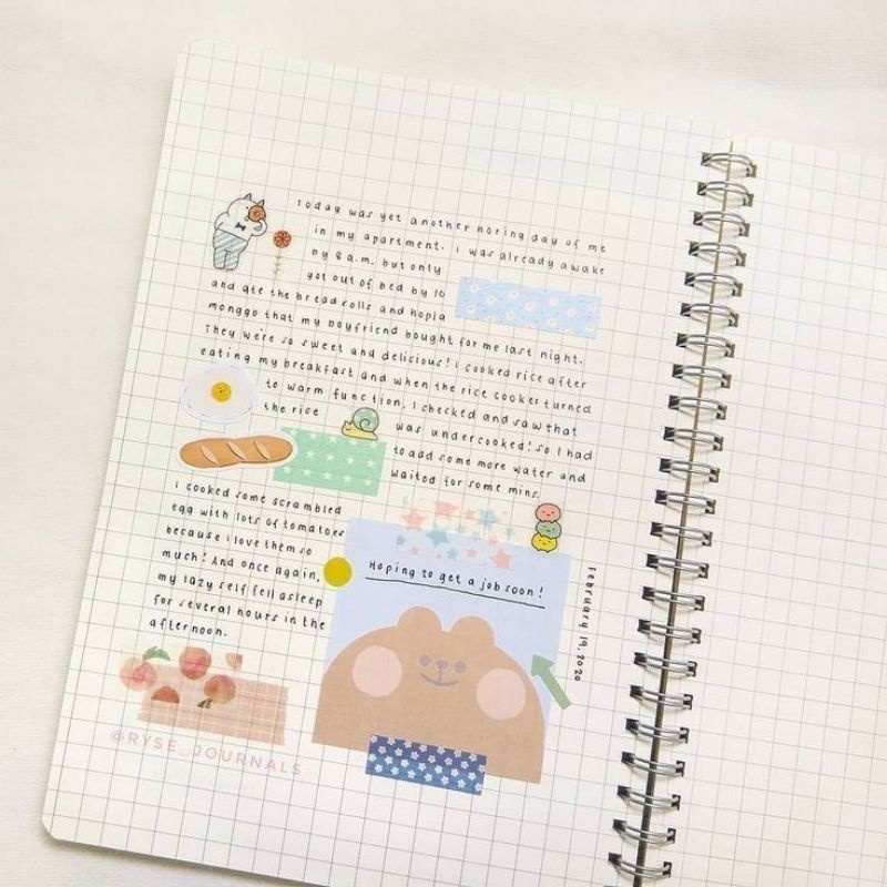 Jual Notebook Spiral Clear Cover A5 aesthetic journal ideas | Shopee ...