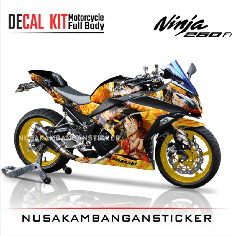 Jual Stiker Decal Motor Kawasaki Ninja 250 fi Full Body One Pice New ...