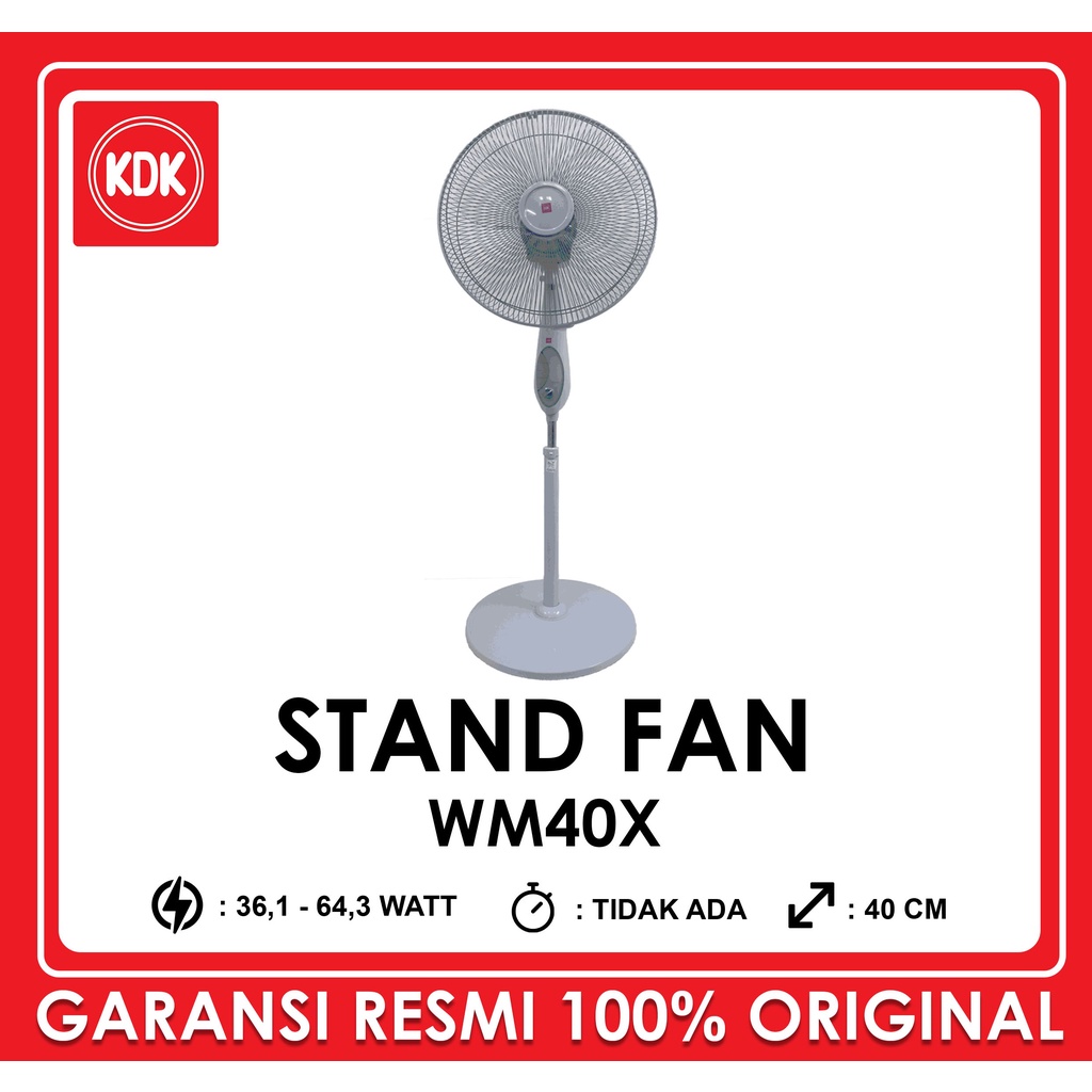 Jual KDK WM-40-X Stand Fan 16 inch 3 Speed Kipas Angin Berdiri Original ...