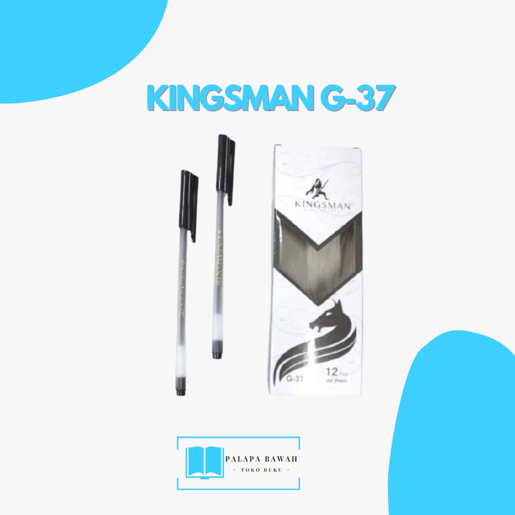 Jual Pulpen Kingsman G-37 Hitam - Isi 12 pcs | Shopee Indonesia