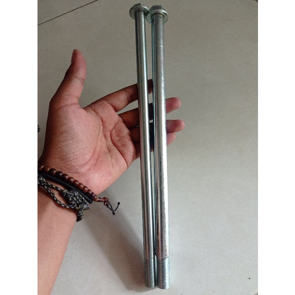 Jual AS RODA DIAMETER 12MM DAN 15MM PANJANG 30CM / AS RODA SUPER ...
