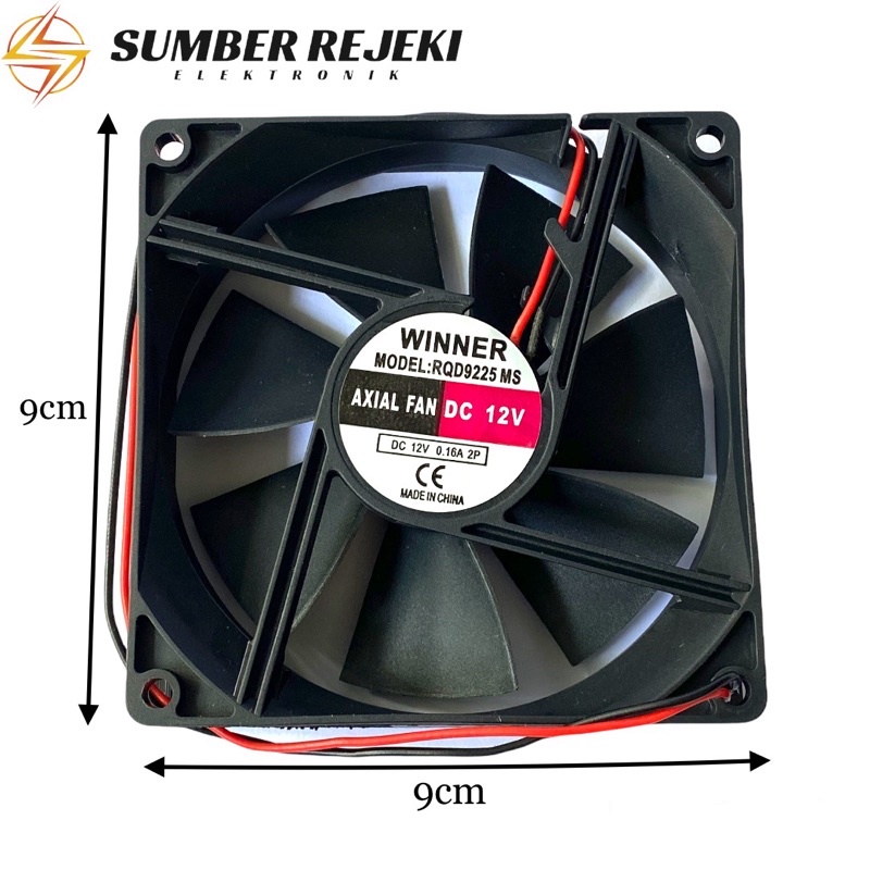 Jual Fan Kipas DC 12v 9x9cm Winner | Shopee Indonesia