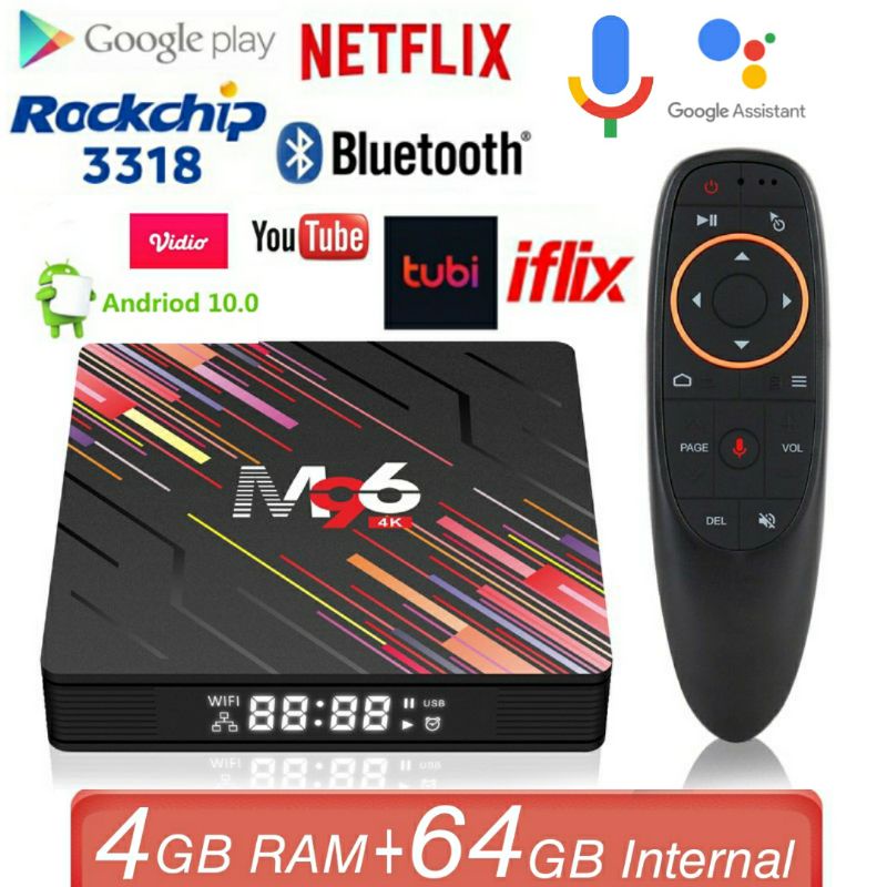 Jual STB TV Box Android 10 Ram 4GB 64GB Allwinner M96 Plus | Shopee ...