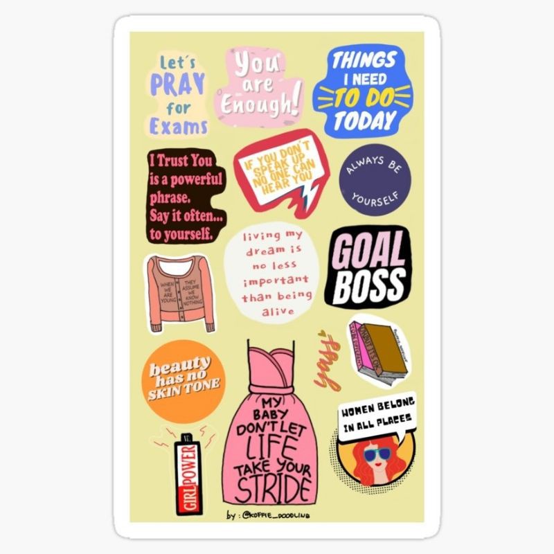Jual STICKER MOTIVASI GIRL POWER QUOTES | Shopee Indonesia
