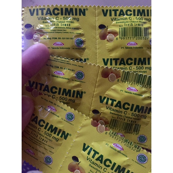 Jual VITACIMIN - VITAMIN C 500mg 1 strip (2tablet) | Shopee Indonesia