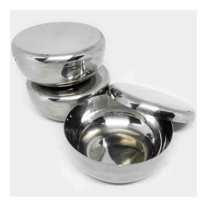 Jual Korean Rice Bowl Mangkok Makan Stainless bertutup | Shopee Indonesia