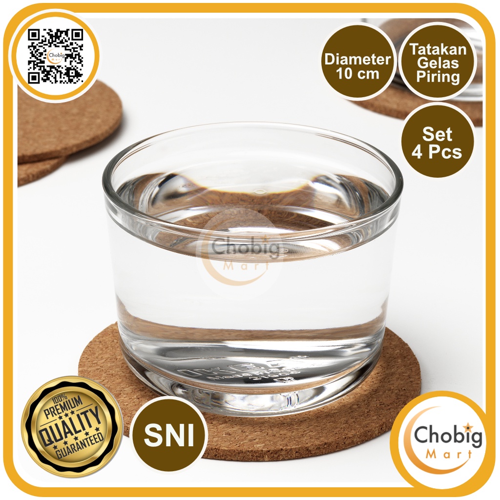 Jual CHOBIG Tatakan Gelas Gabus / Cork Coaster isi 4pcs Alas Cangkir ...
