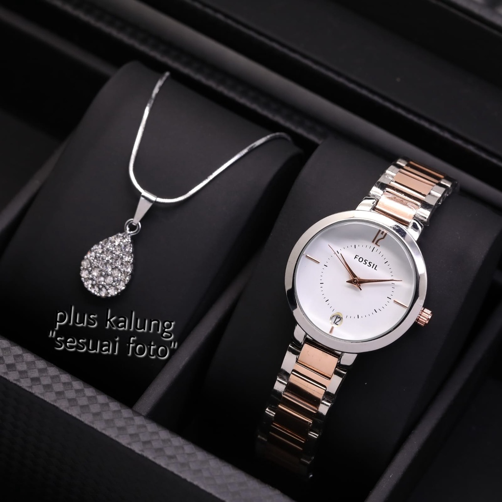 Jual Jam Tangan Wanita Foss Rantai Kaca Belimbing Free Liontin Ssuai ...