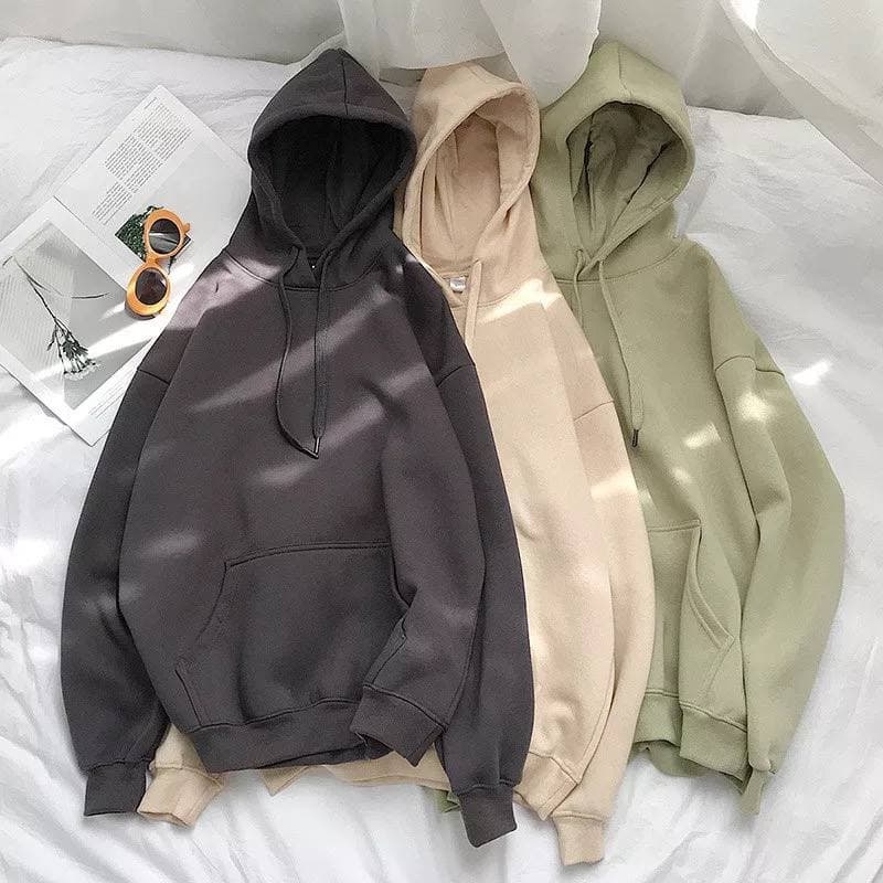 Jual (TEBAL) GD001 Plain hoodie premium cotton fleece | Shopee Indonesia