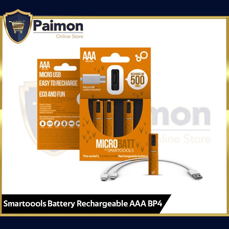 Jual Smartoools Battery Rechargeable AAA BP2 450mAh | Baterai Isi Ulang ...
