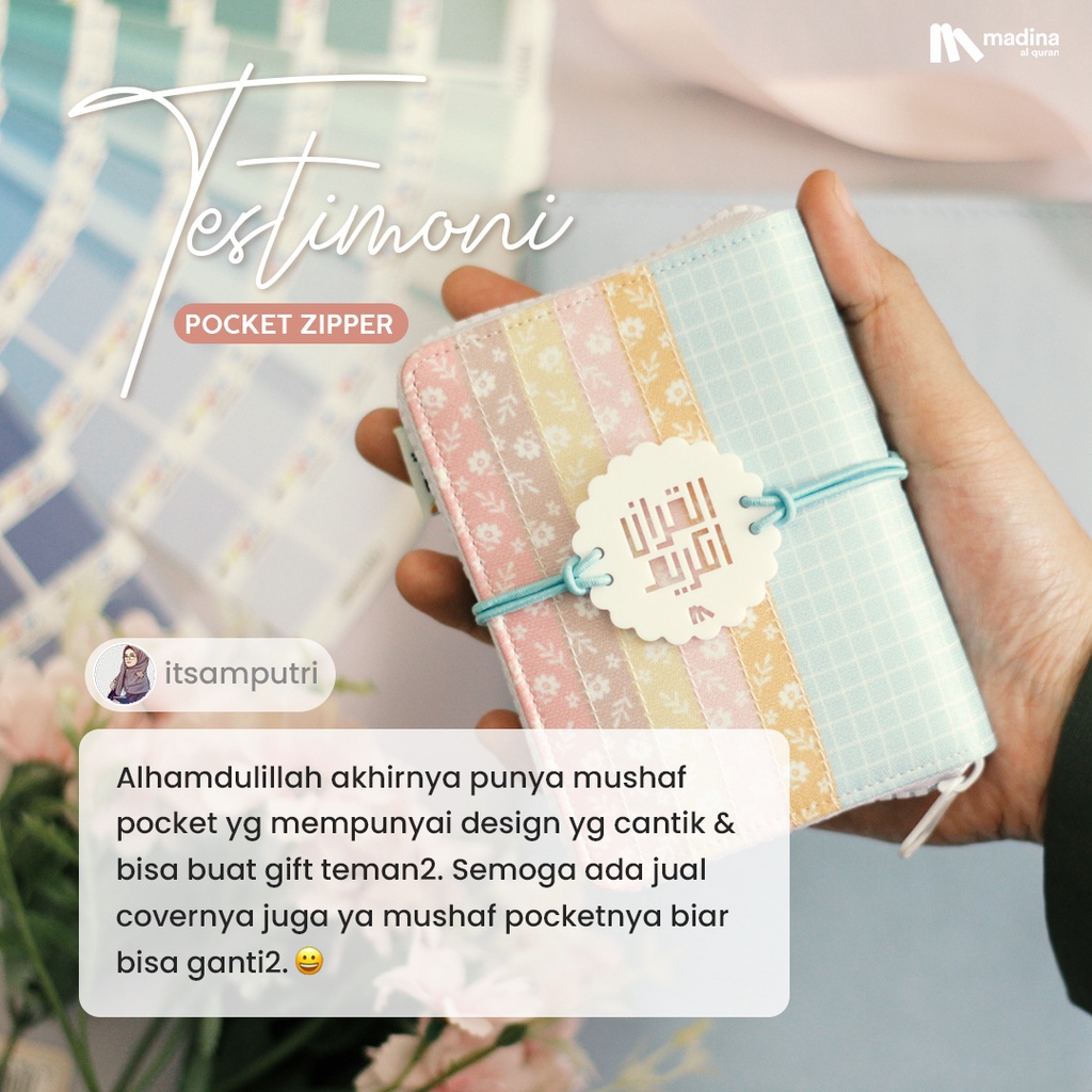 Jual Alquran Estetik Pocket Zipper Mini Al-Quran Ukuran Saku Tanpa ...