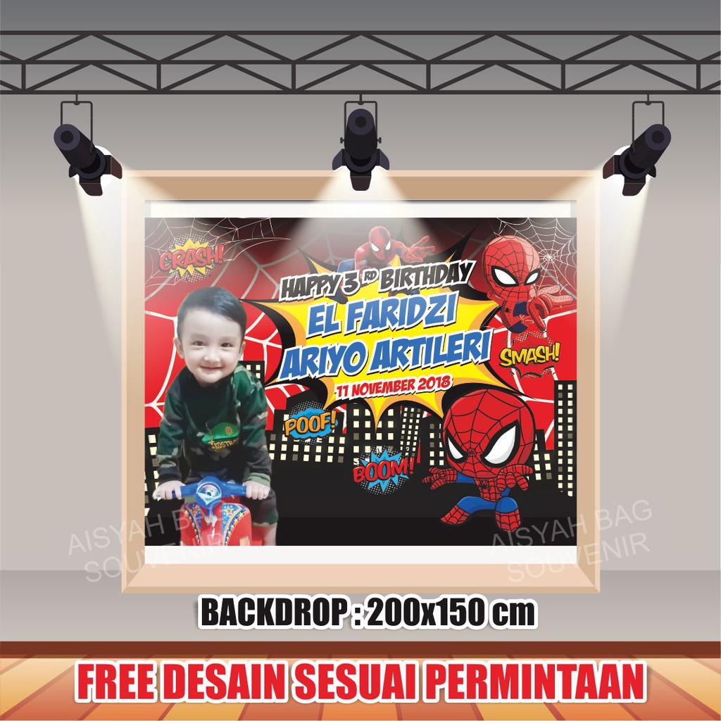 Jual BACKDROP ULTAH / BACKDROP ULANG TAHUN / SPANDUK ULTAH / BANNER ...
