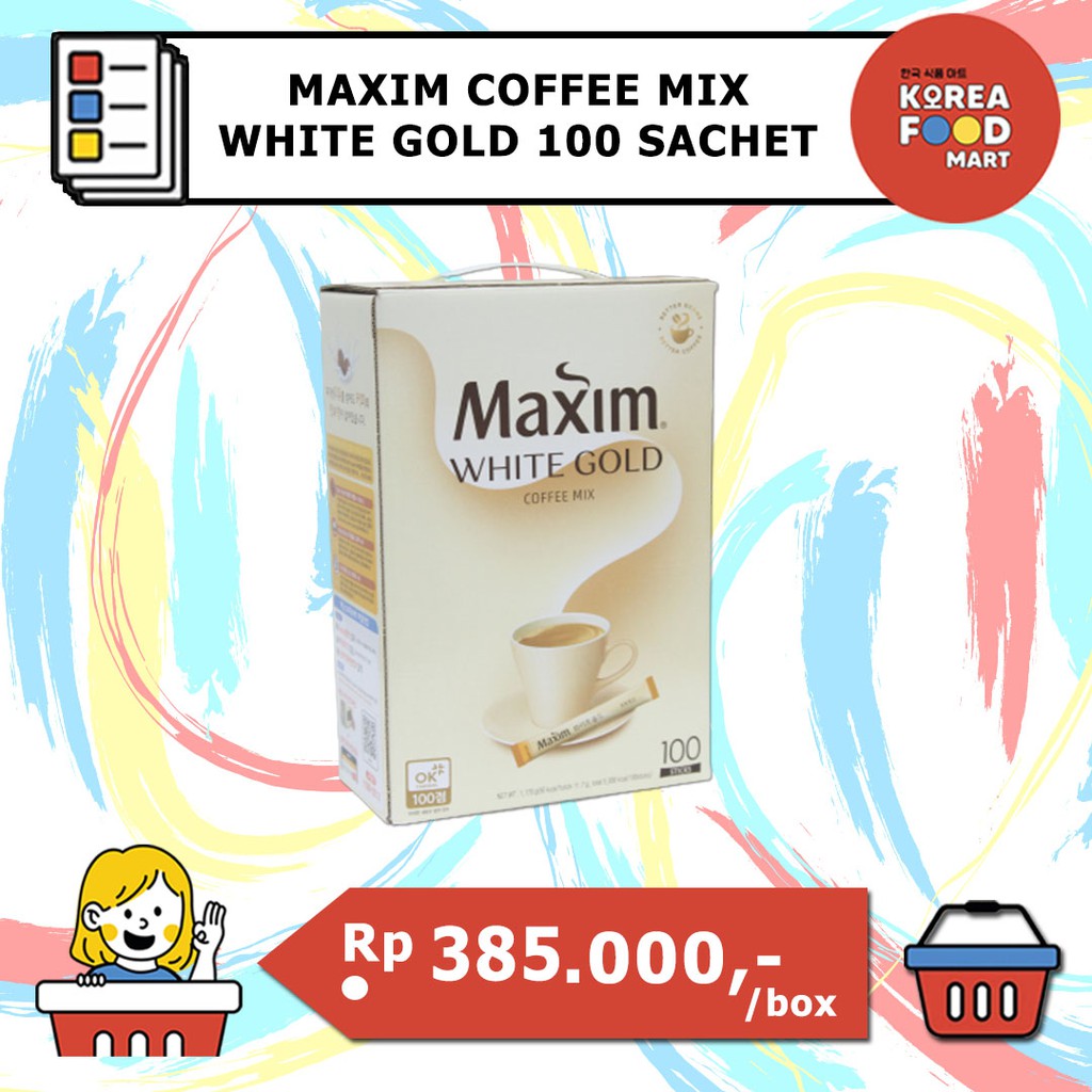 Jual MAXIM WHITE COFFEE MIX 100 SACHET / KOPI KOREA INSTAN | Shopee ...
