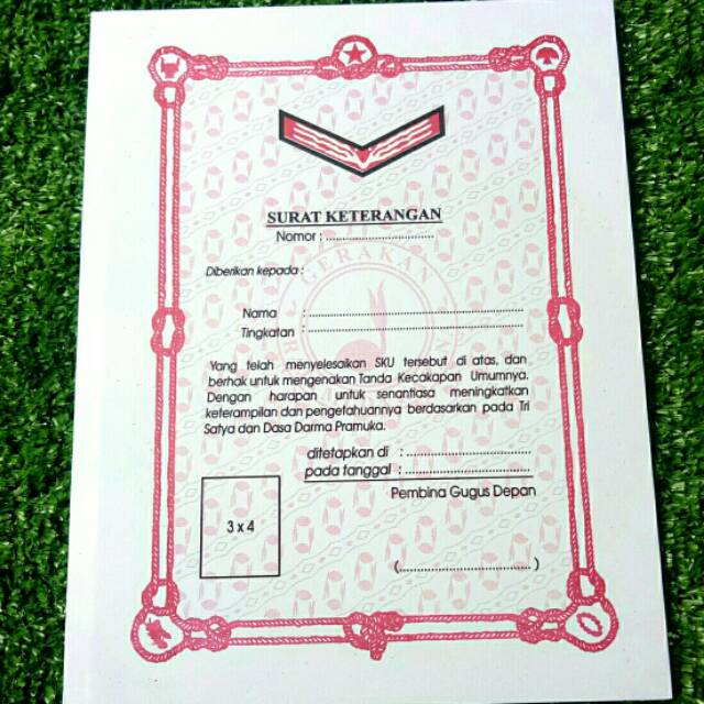 Jual Sertifikat Pramuka penggalang TKU ramu rakit terap 20 lembar ...