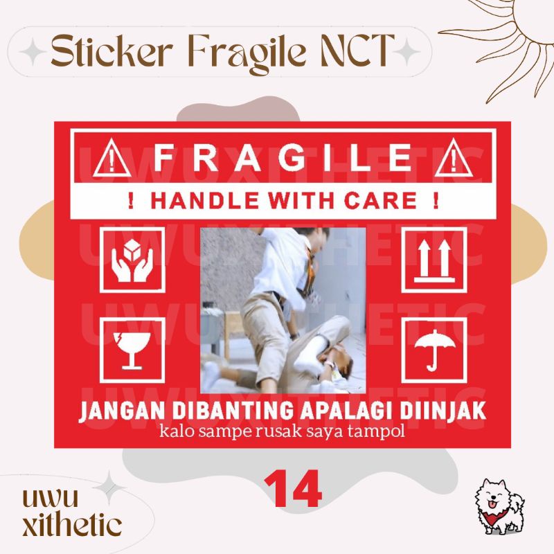 Jual Sticker Fragile Meme NCT lucu korea kpop | Shopee Indonesia