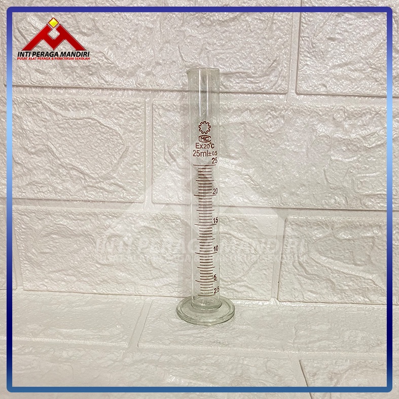 Jual Gelas ukur kaca 25 ML Measuring cylinder skala biru PYREX silinder ...