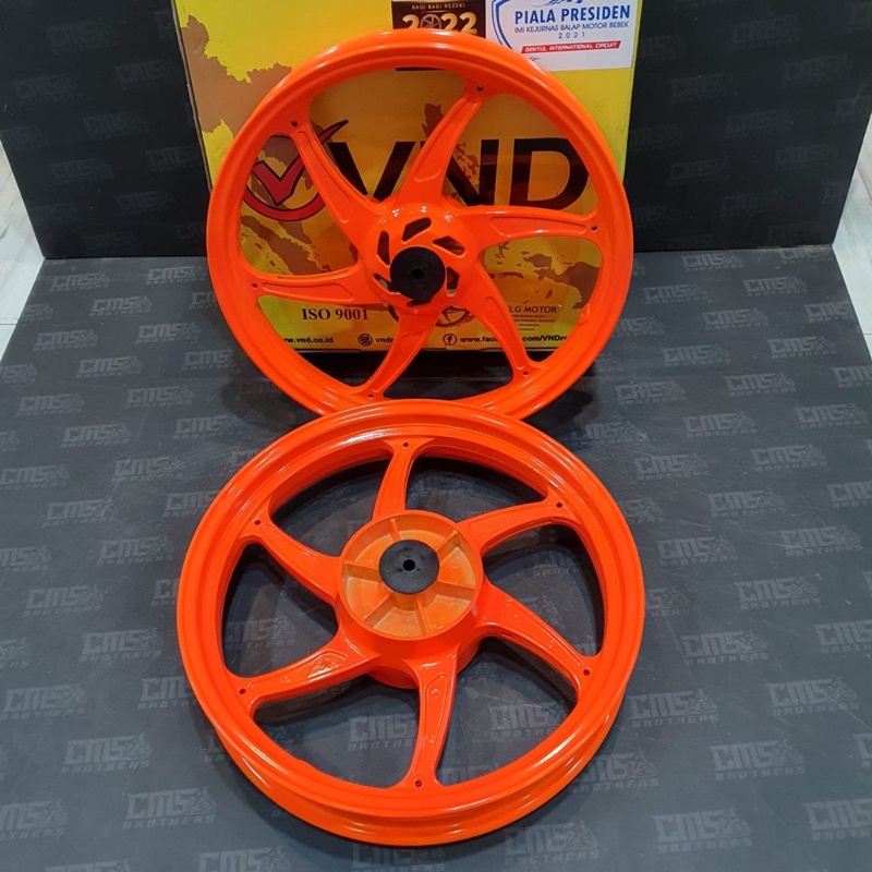 Jual Velg Velek Racing VND Six Star Ring 17 Ninja R RR Orange | Shopee ...