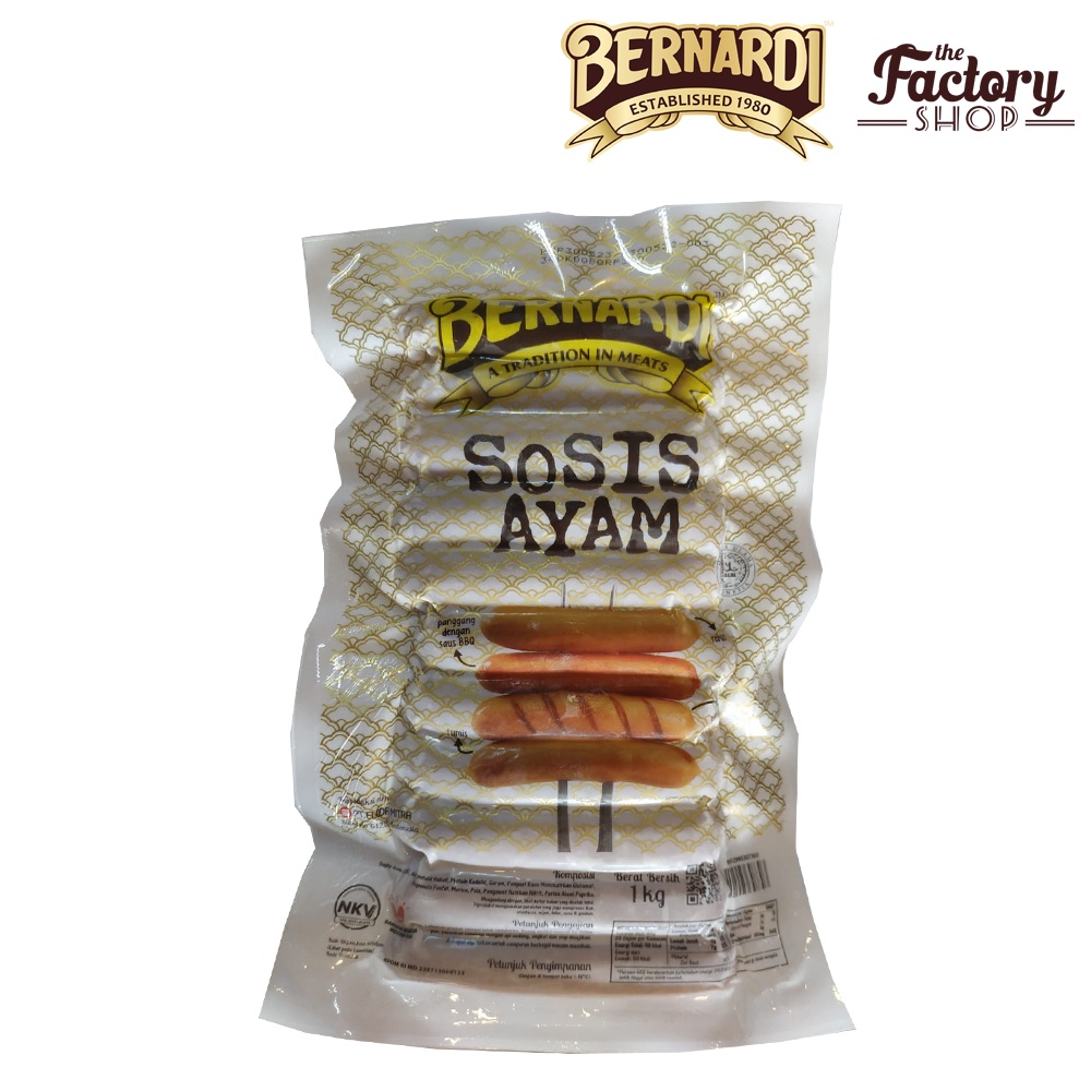 Jual Bernardi Sosis Ayam 10cm 1kg | Shopee Indonesia
