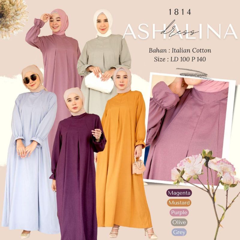 Jual ASHALINA DRESS / DRESS SHAKILA / DRESS POLOS / 765 | Shopee Indonesia