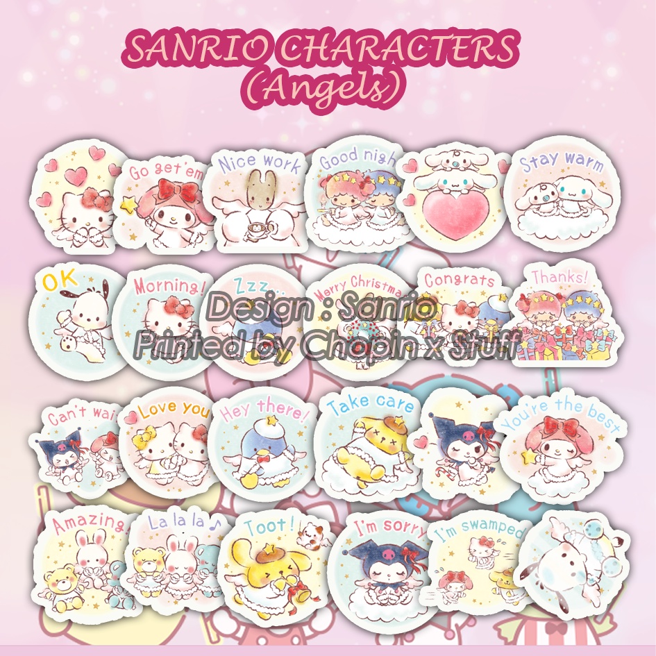 Jual Sticker Pack Waterproof Anti Air SANRIO CHARACTERS (Angels ...