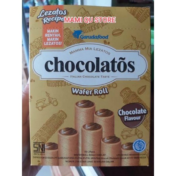 Jual Chocolatos Wafer Roll Coklat 1 Box (24pcs x 7 Gram) | Shopee Indonesia
