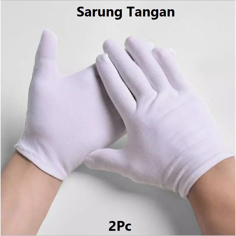 Jual Sarung Tangan Kain Putih / Sarung Tangan Katun Elastis Harga/2pc ...