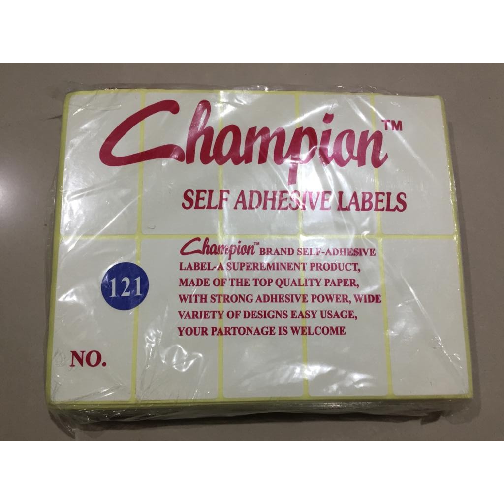 Jual Label Harga merk Champion No.121 - 38 x 76mm | Shopee Indonesia