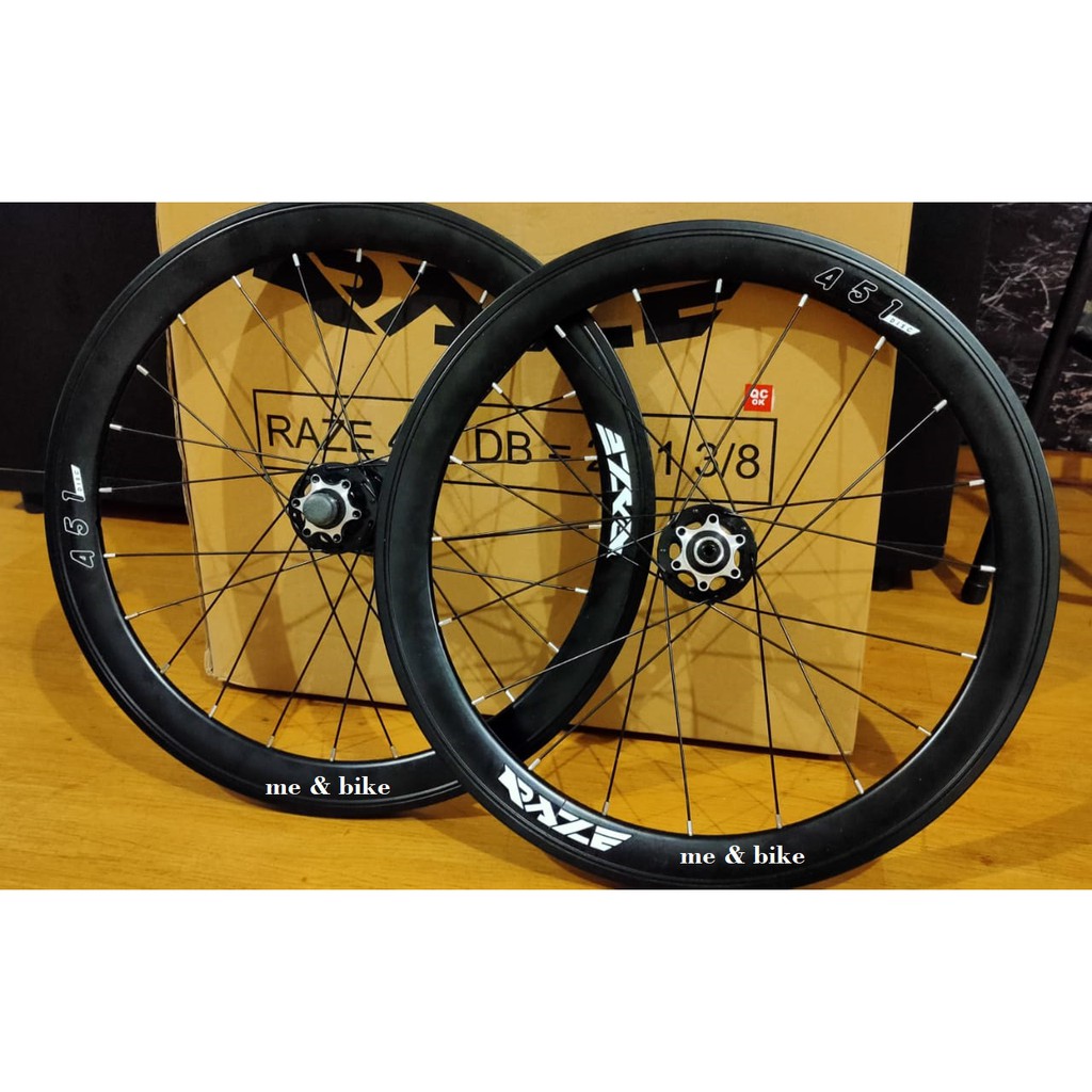 Jual VELG RIMS WHEELSET SEPEDA LIPAT RAZE 20 451 DISKBRAKE | Shopee ...