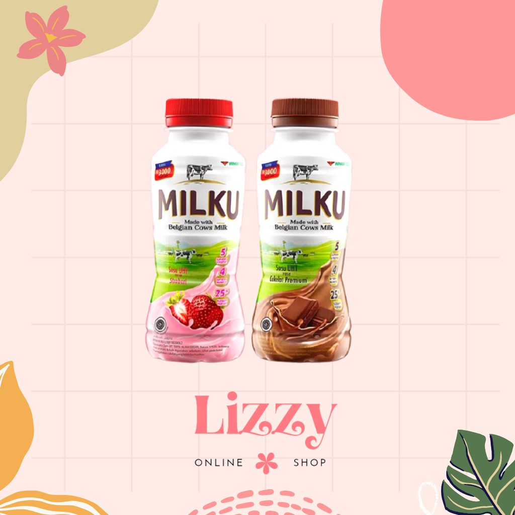 Jual MILKU Susu UHT Made with Belgian Cows Milk Kemasan Botol 200ml ...