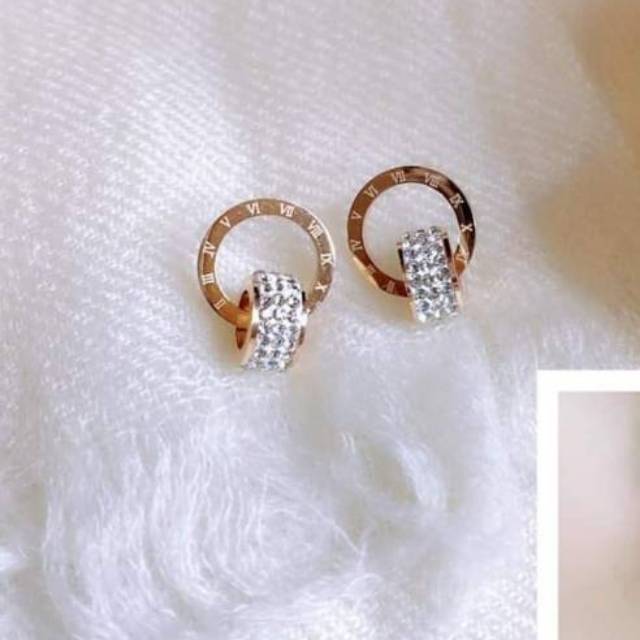 Jual Anting titanium Bulgari 2 ring new | Shopee Indonesia