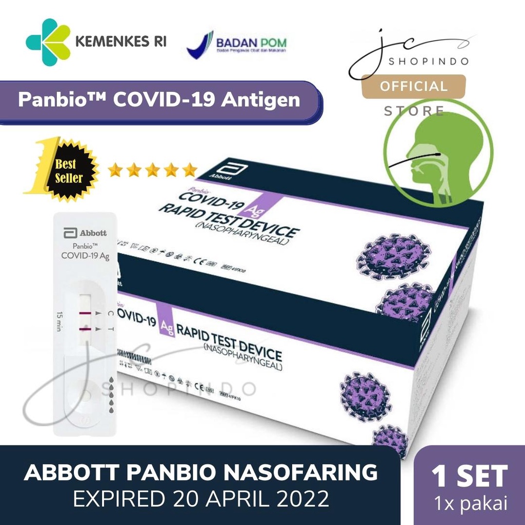 Jual NEW PANBIO Abbott Rapid Test Antigen COVID-19 Nasopharyngeal ...