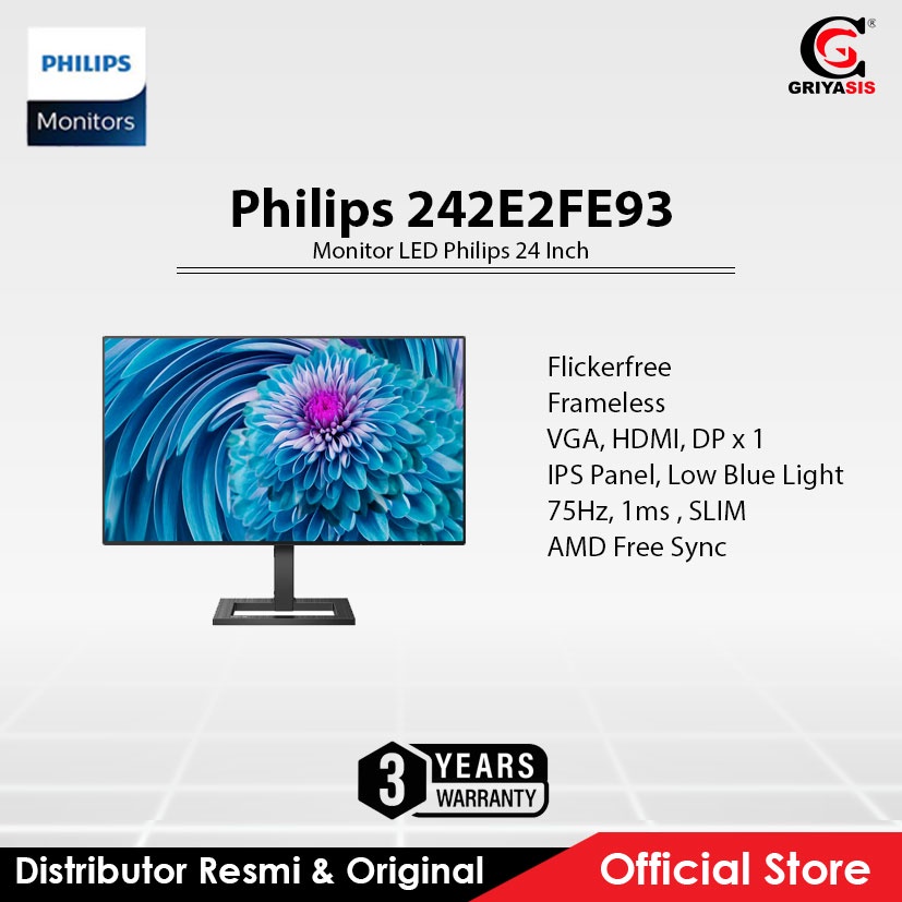Jual Monitor LED Philips 24 Inch 242E2FE93 | Shopee Indonesia