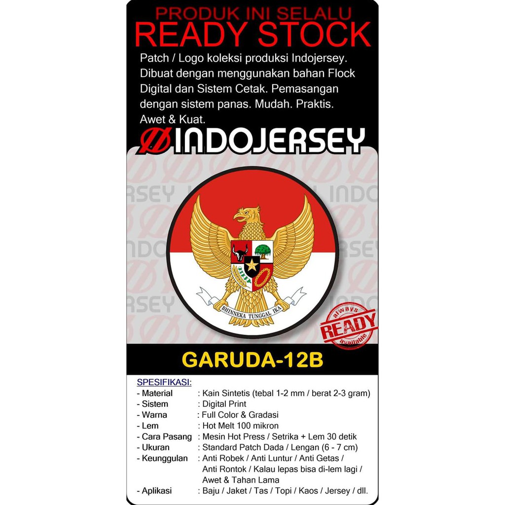 Jual Buruan Serbu Logo Setrika Flock / Alternatif Bordir Woven - Garuda ...