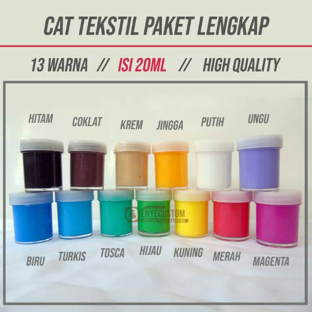 Jual Cat Kain Tekstil, Cat Tekstil Akrilik Lukis Kain, Cat Lukis ...