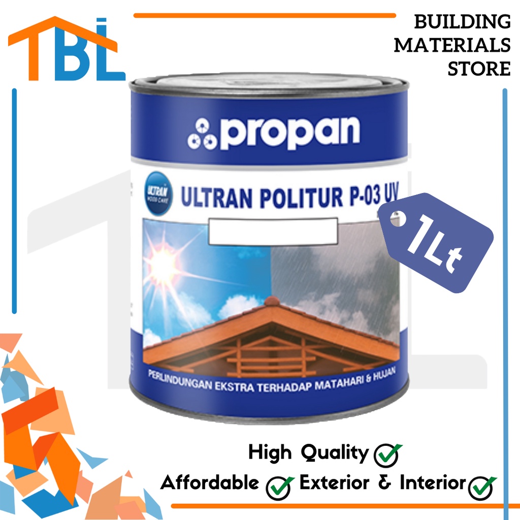 Jual PROPAN Ultran P03 Politur Kayu Eksterior 1L Plitur Pelitur Pernis ...