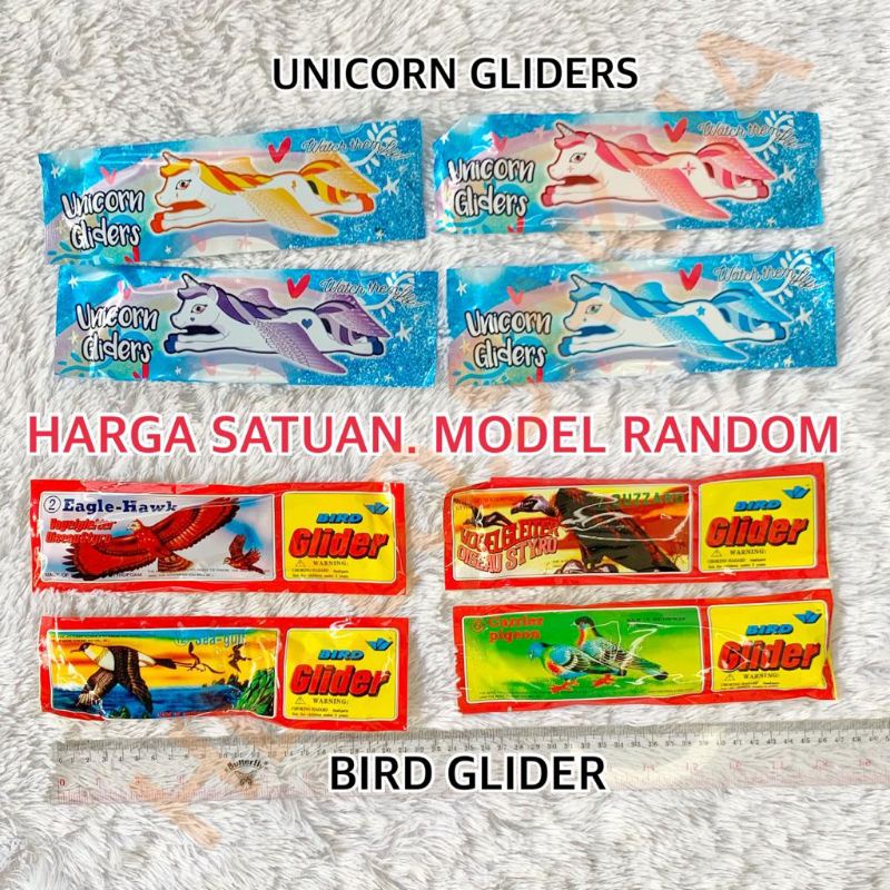 Jual MAINAN BIRD GLIDER & UNICORN GLIDERS DARI BAHAN GABUS BURUNG DAN ...