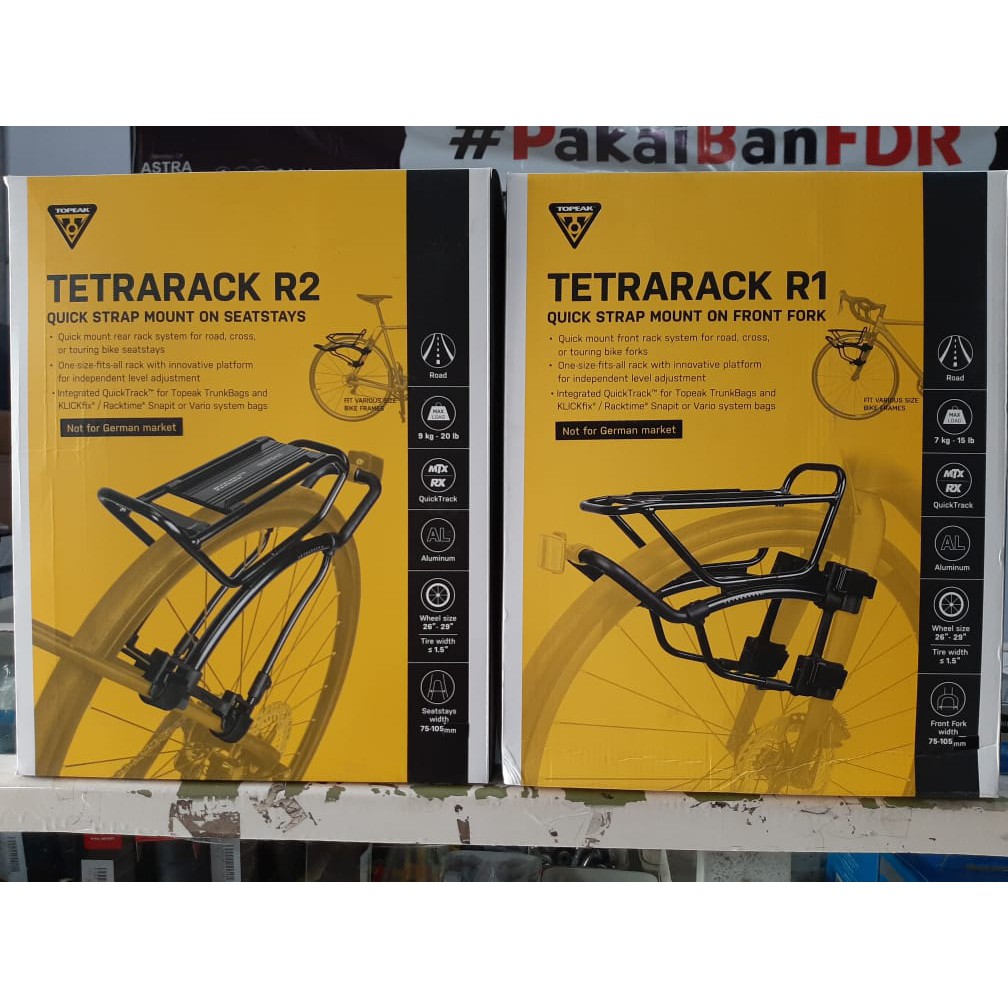 Jual BIKE CARRIER TETRARACK R1 FRONT R2 REAR ROAD/GRAVEL TOPEAK ORSINIL ...